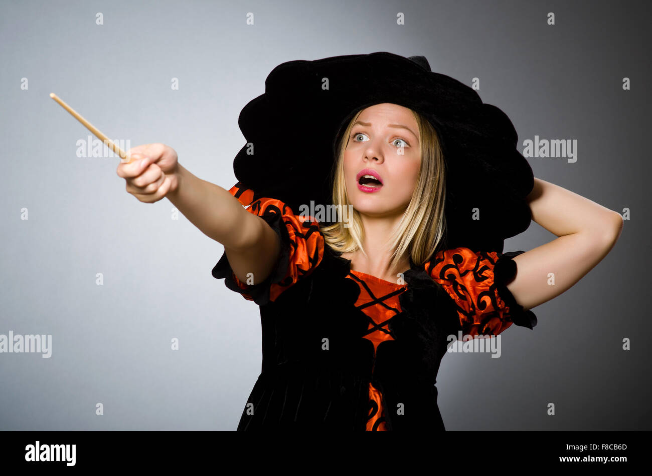 Witch doing her dirty tricks Stock Photo - Alamy
