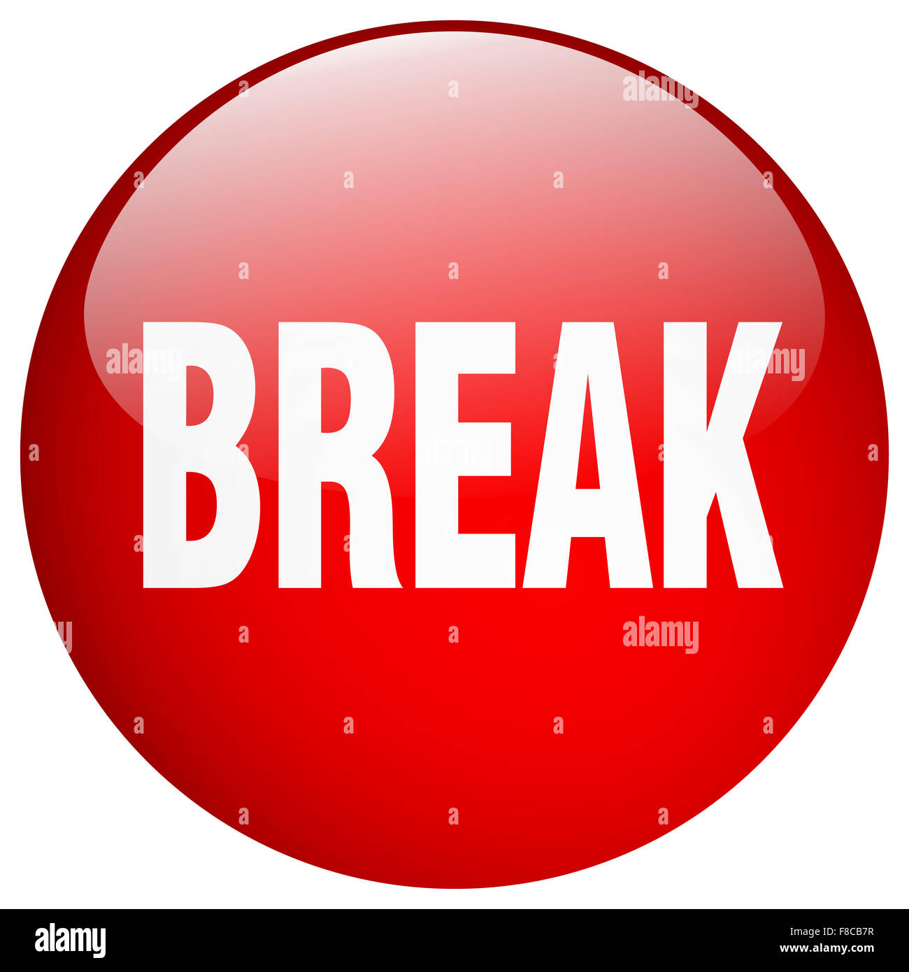 break red round gel isolated push button Stock Photo - Alamy