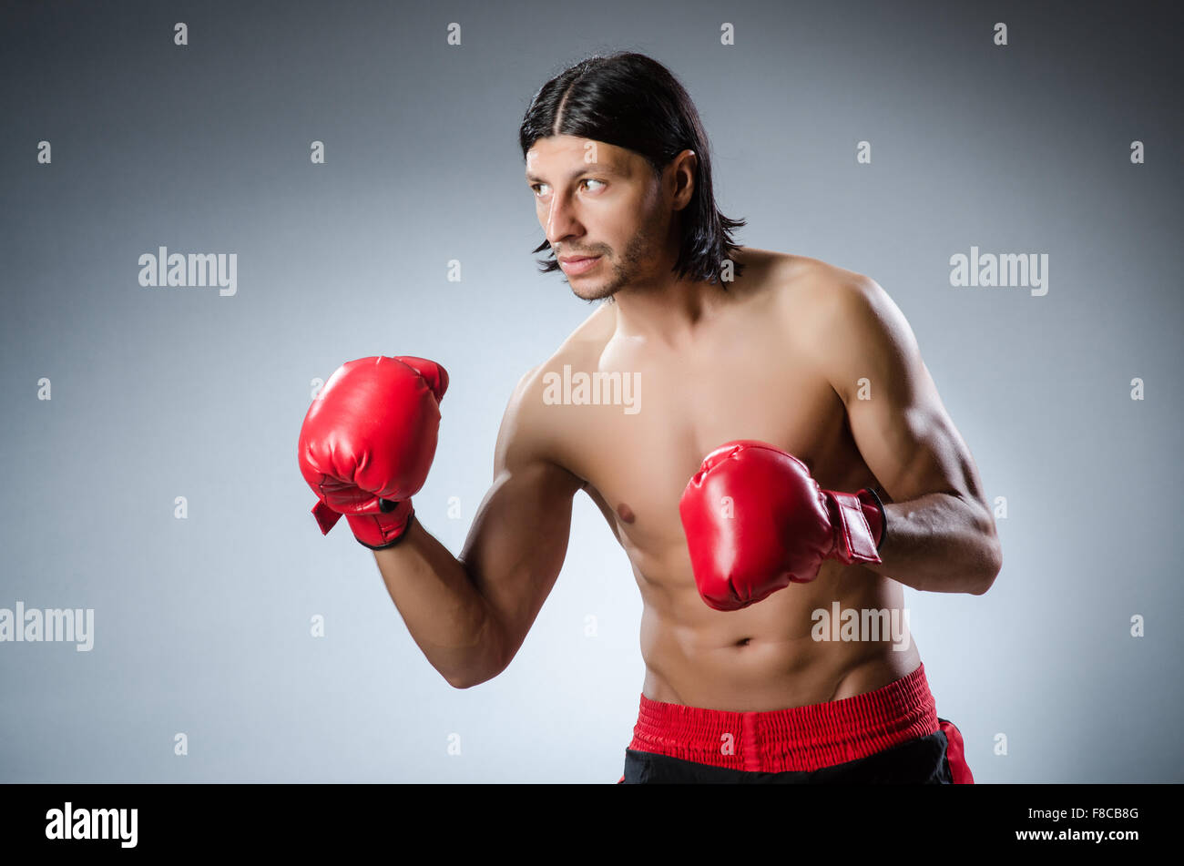 Martial arts fighter at the training Stock Photo - Alamy