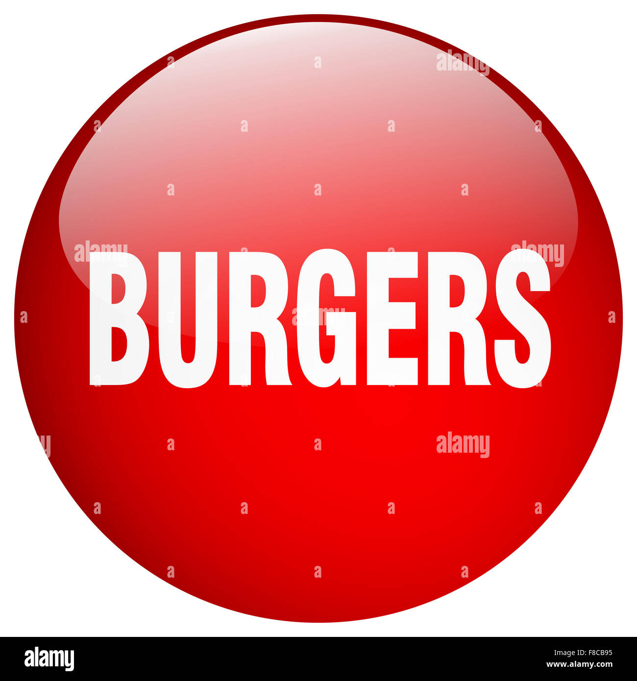 burgers red round gel isolated push button Stock Photo - Alamy