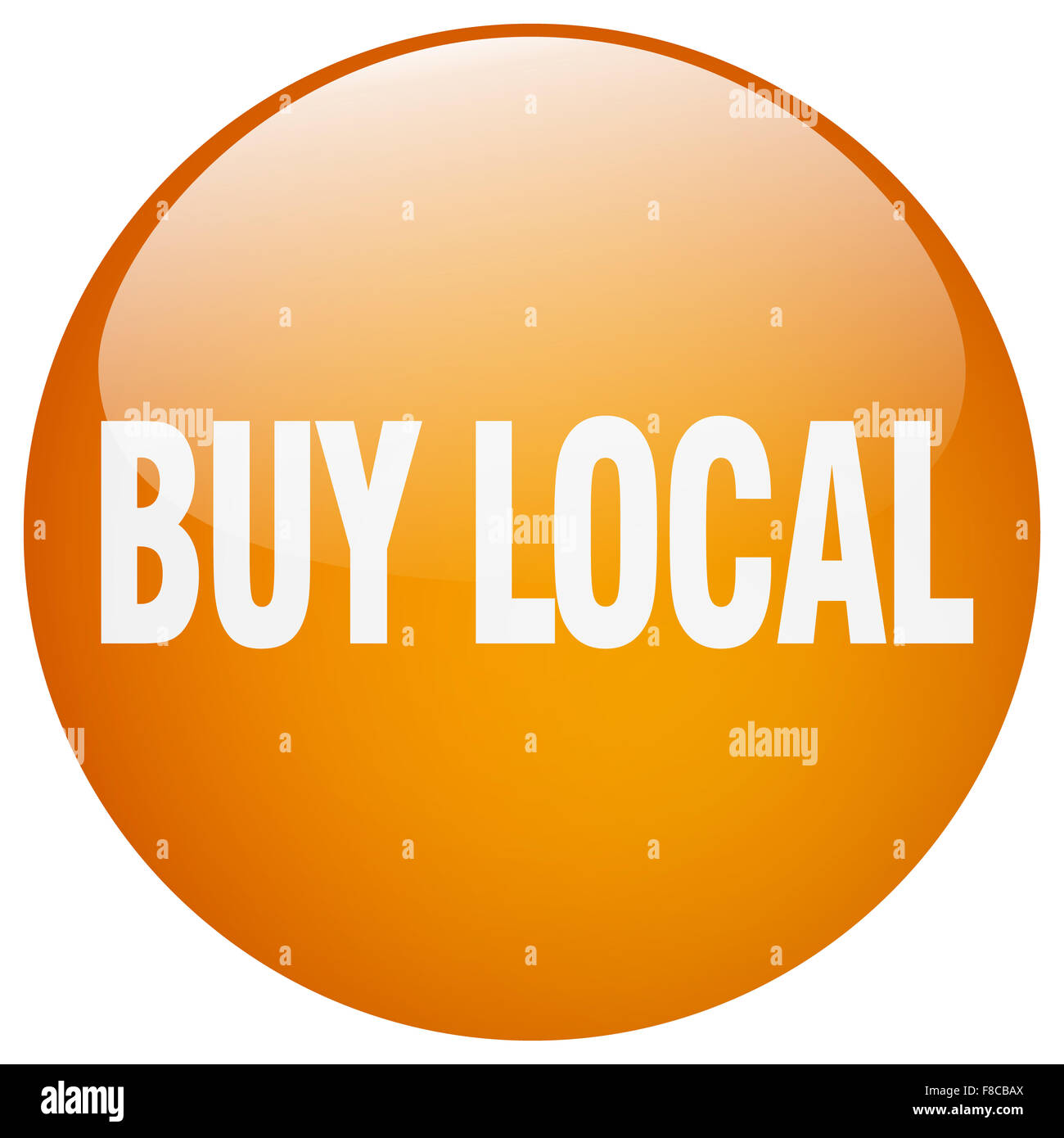 buy local orange round gel isolated push button Stock Photo - Alamy