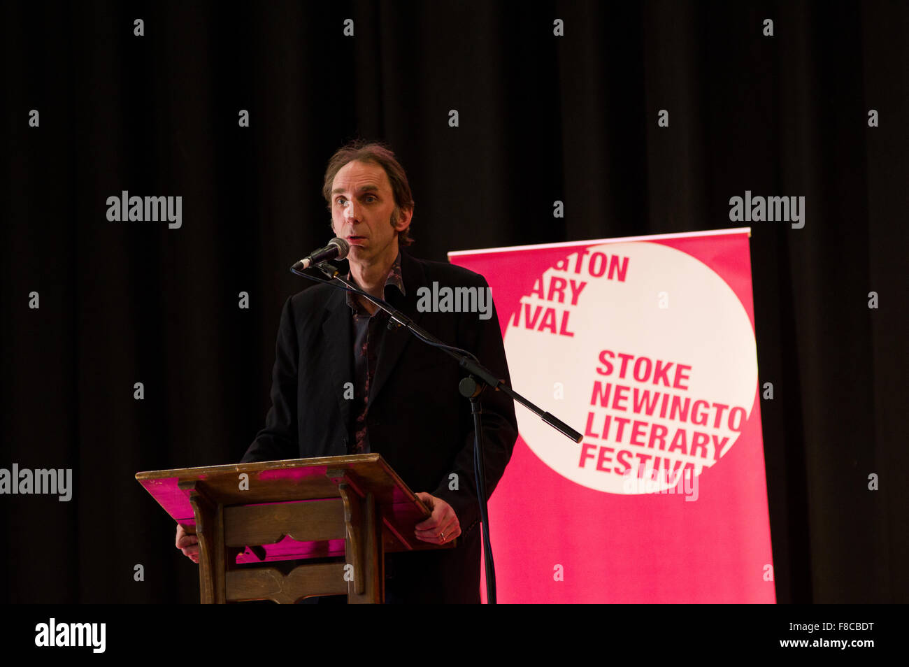 Will Self reading from his book, Shark, in the Town Hall at the 2015 ...