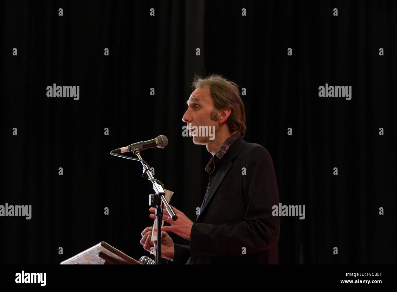 Will Self reading from his book, Shark, in the Town Hall at the 2015 ...