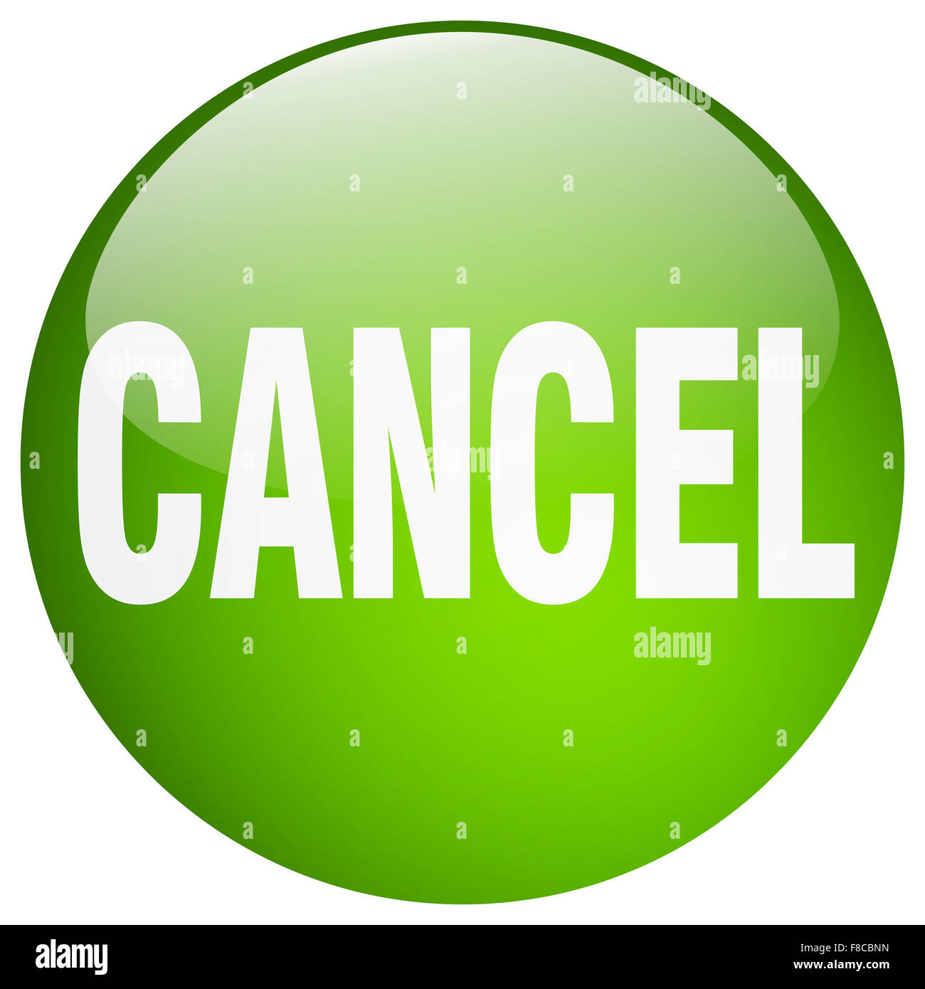 cancel green round gel isolated push button Stock Photo - Alamy