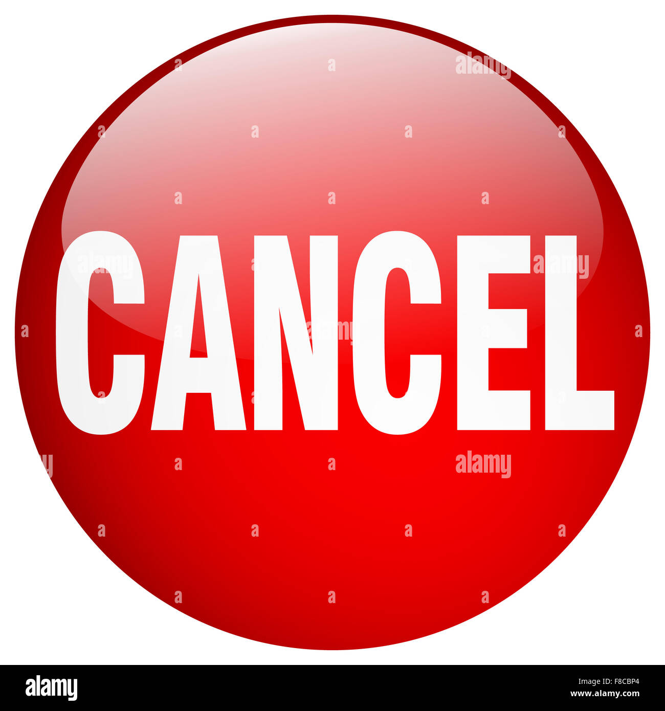 cancel red round gel isolated push button Stock Photo - Alamy