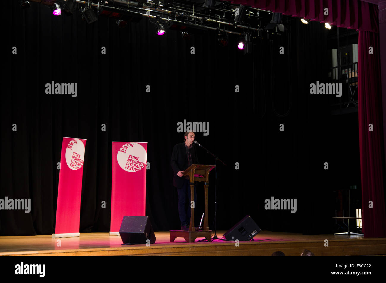 Will Self reading from his book in the Town Hall at the 2015 Stoke ...