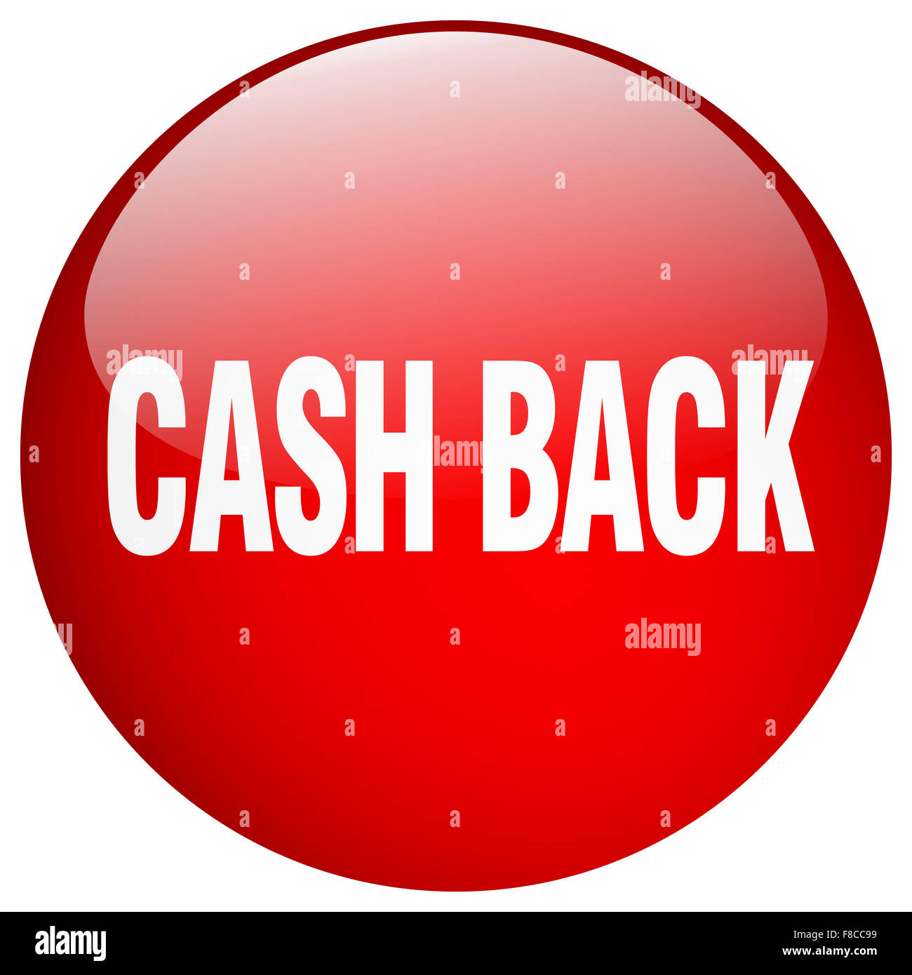 cash back red round gel isolated push button Stock Photo - Alamy