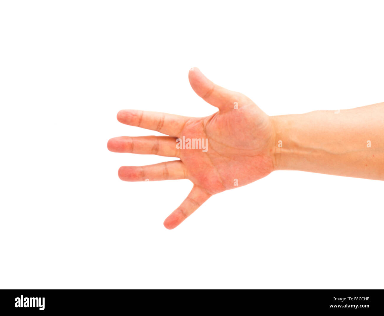 Man hand sign isolated on white background Stock Photo - Alamy