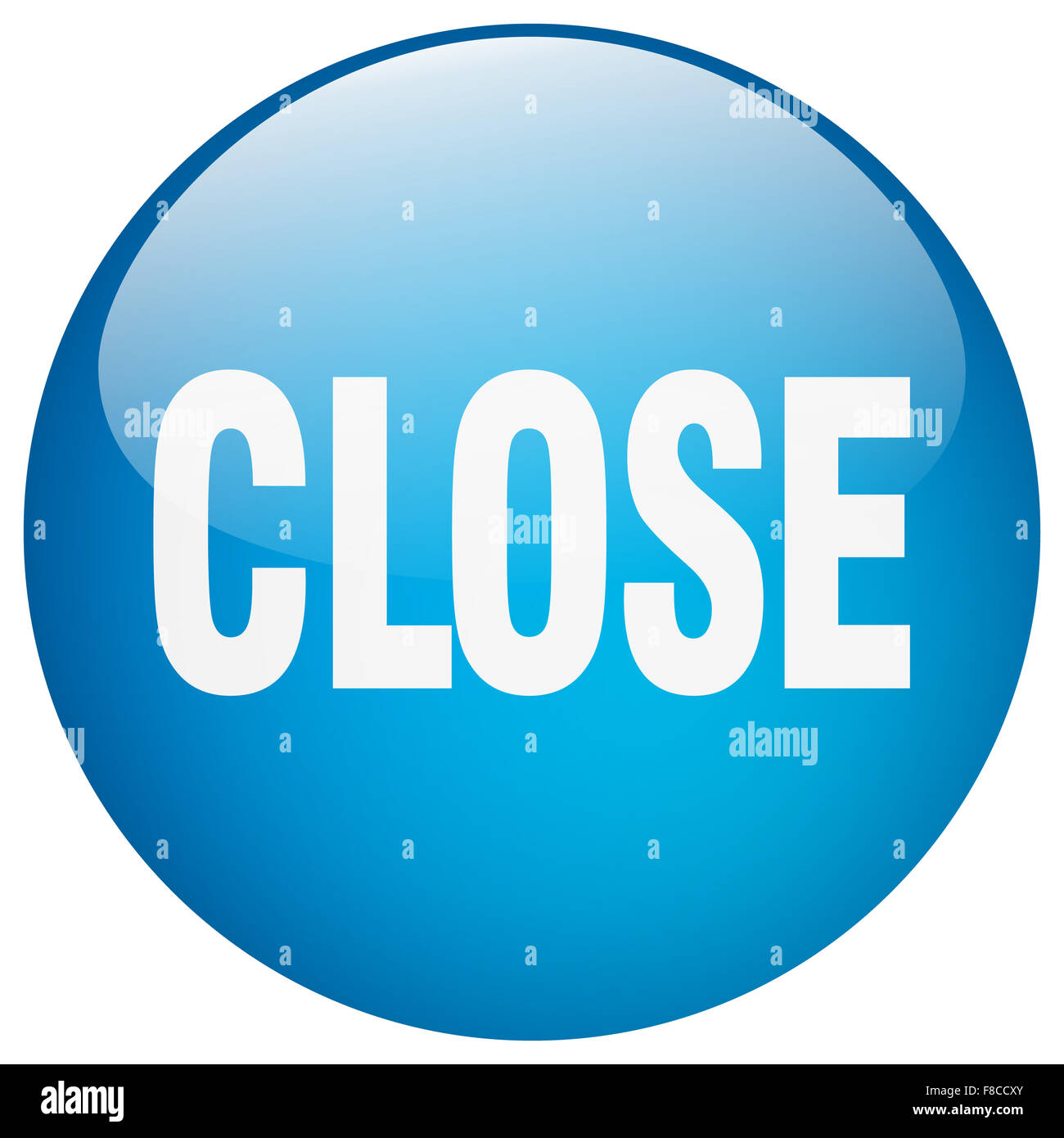 close blue round gel isolated push button Stock Photo - Alamy