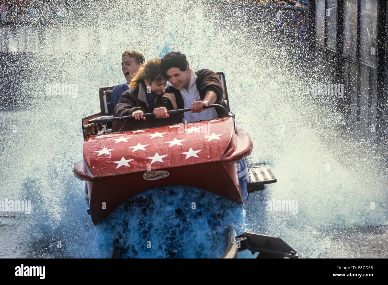 Water chute ride. Southport Pleasureland. Merseyside, England. UK ...