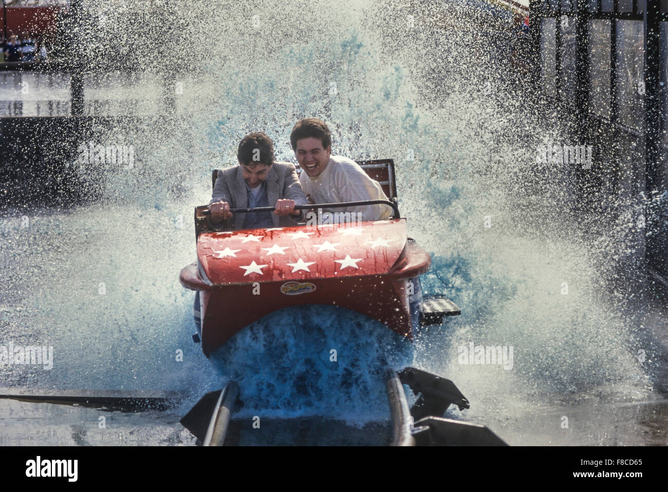 Water chute ride. Southport Pleasureland. Merseyside, England. UK ...
