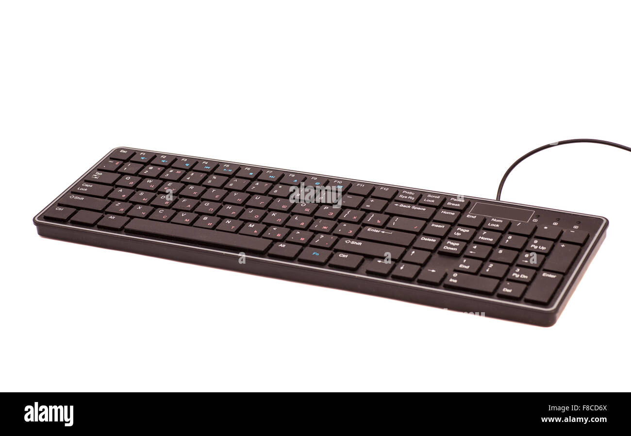 Black computer keyboard isolated on the white background Stock Photo ...