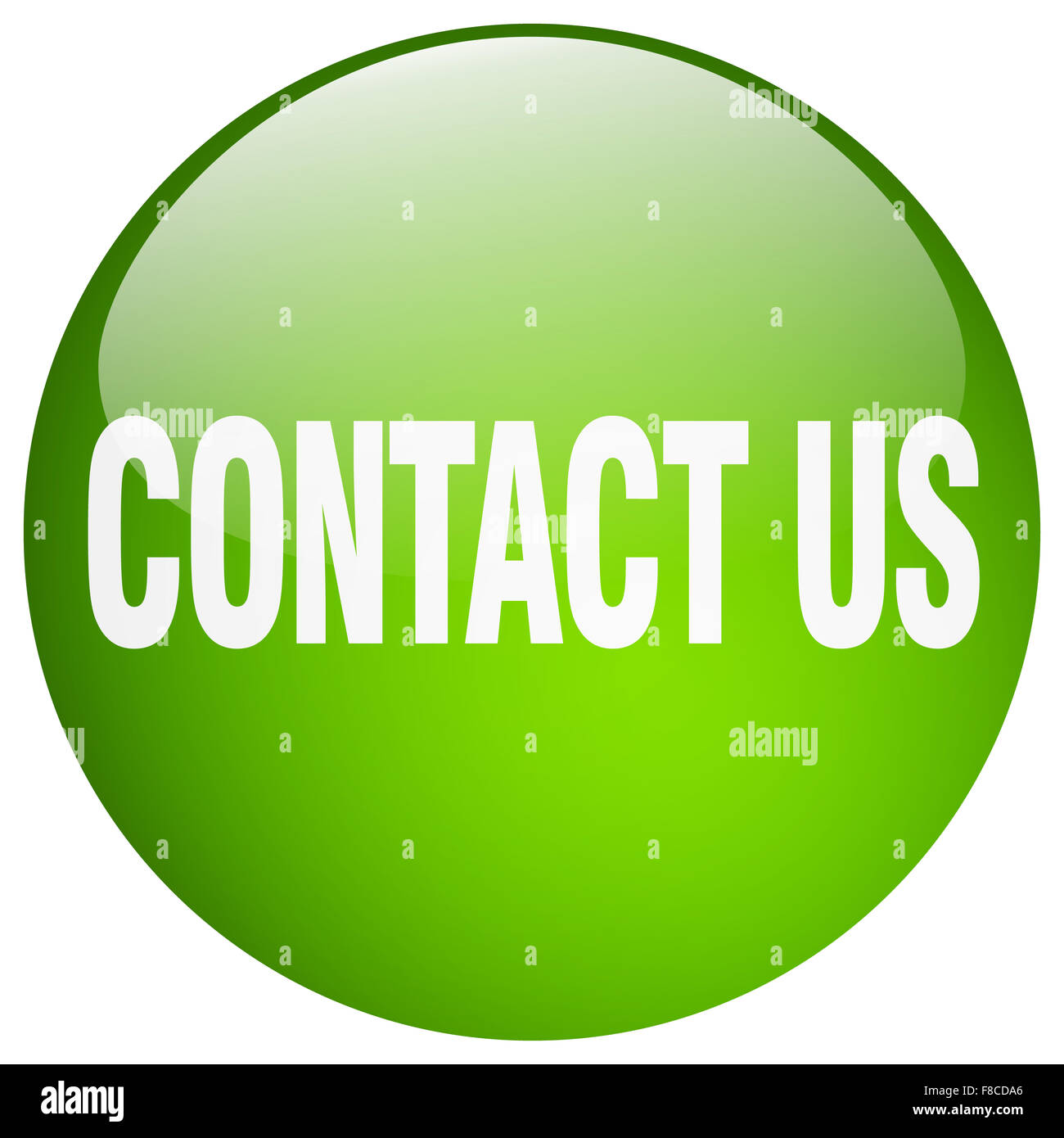 contact us green round gel isolated push button Stock Photo - Alamy