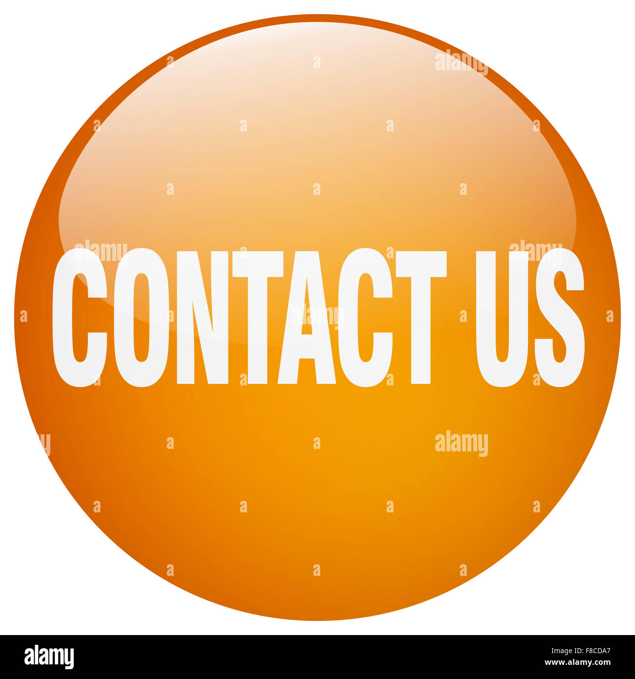 contact us orange round gel isolated push button Stock Photo - Alamy