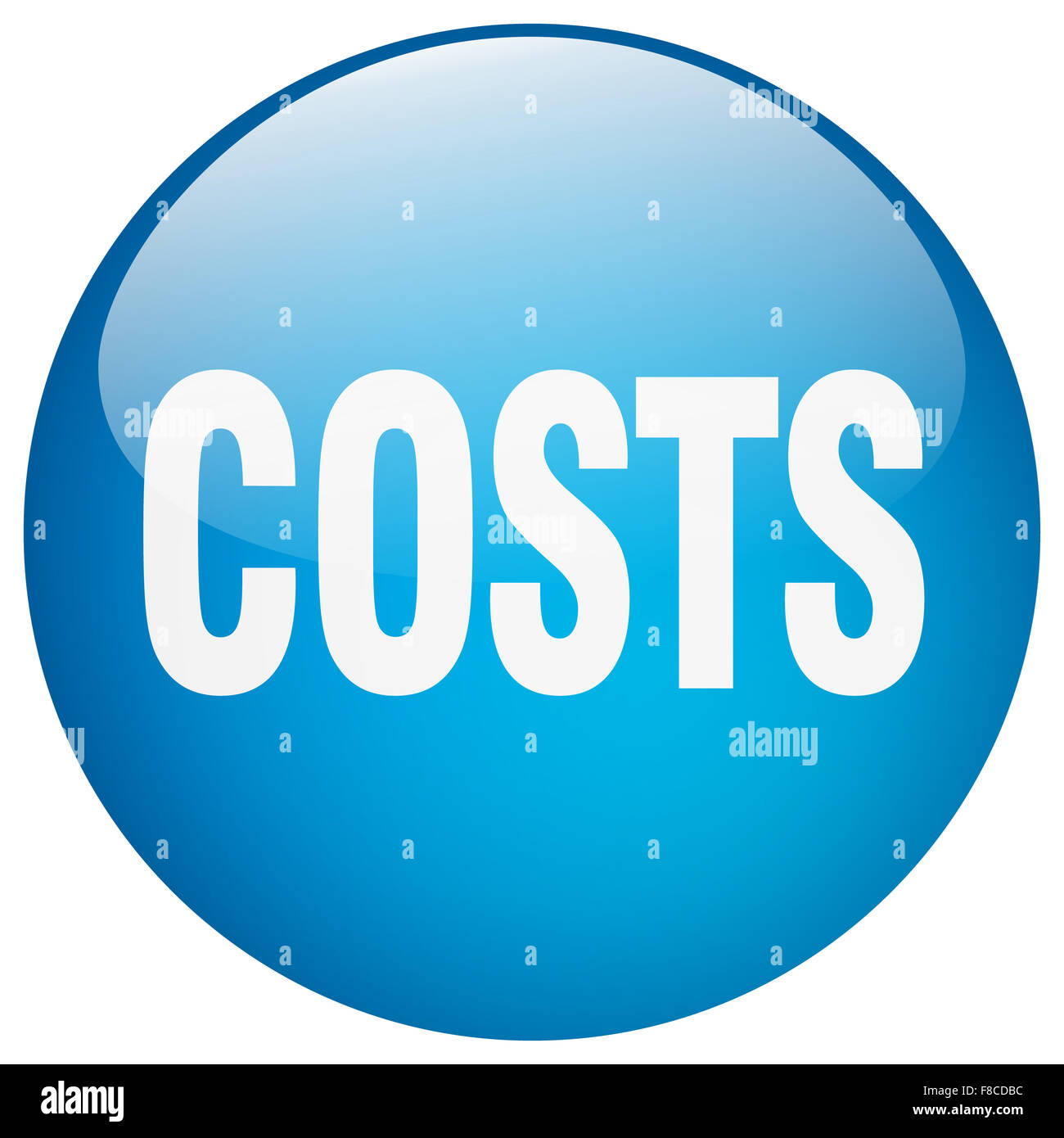 costs blue round gel isolated push button Stock Photo - Alamy