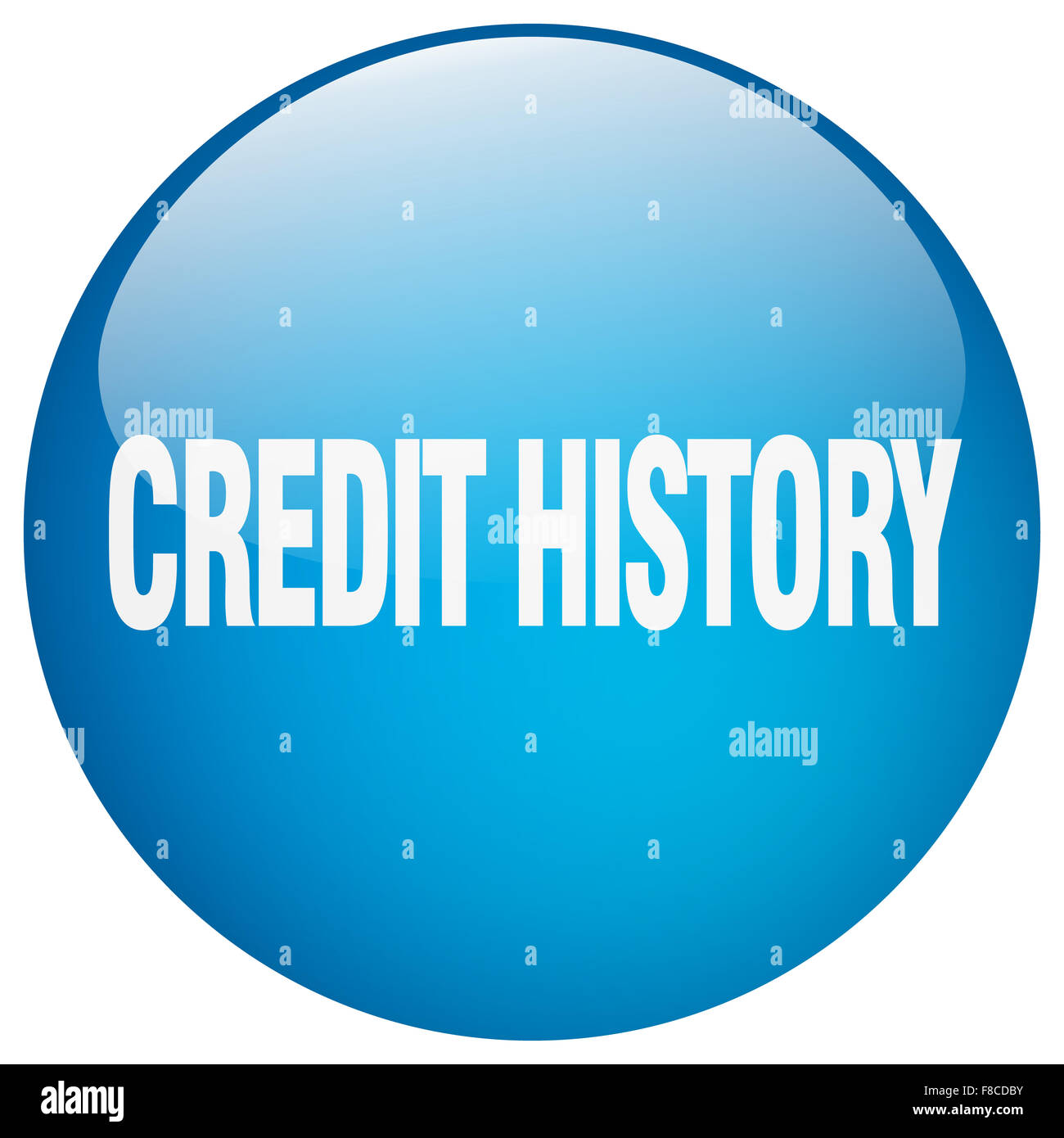 credit history blue round gel isolated push button Stock Photo - Alamy