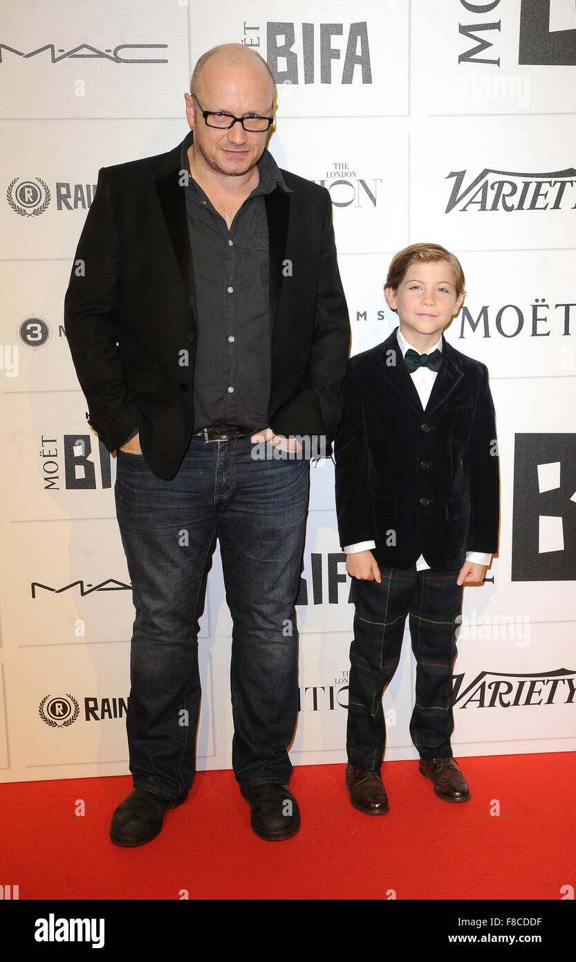 London. UK. Lenny Abrahamson and Jacob Tremblay at the Moet British ...
