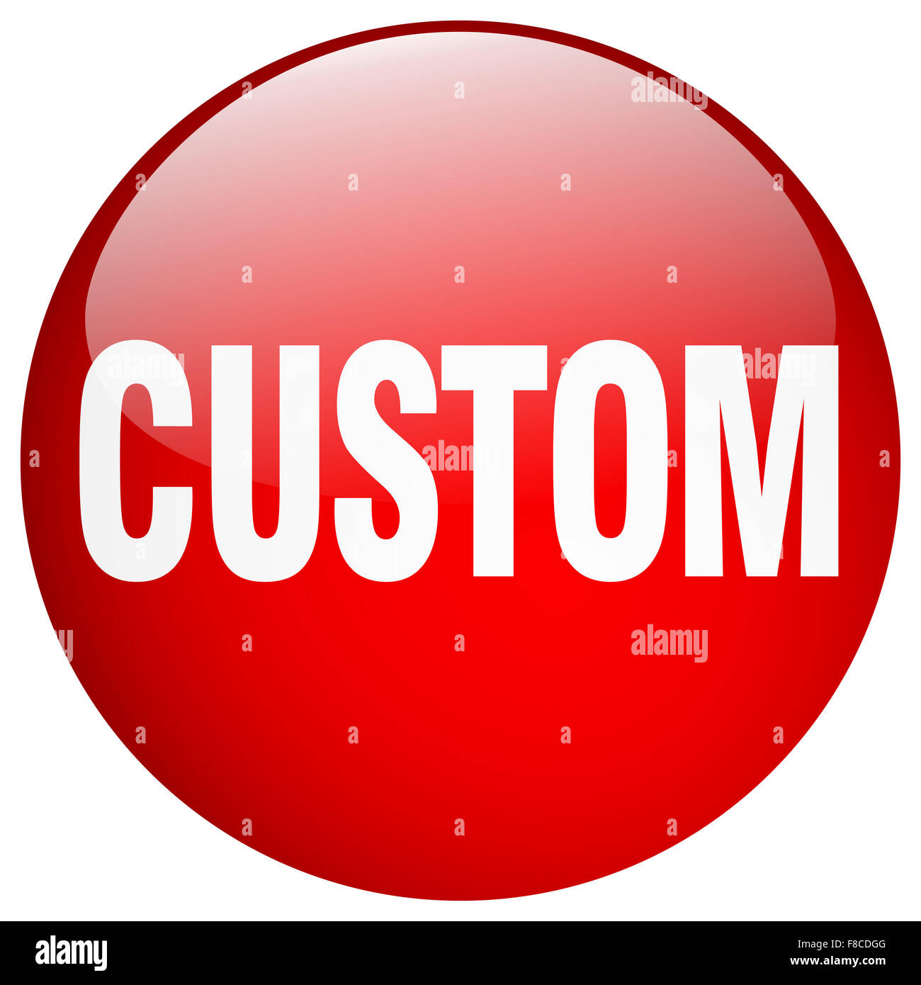 custom red round gel isolated push button Stock Photo - Alamy