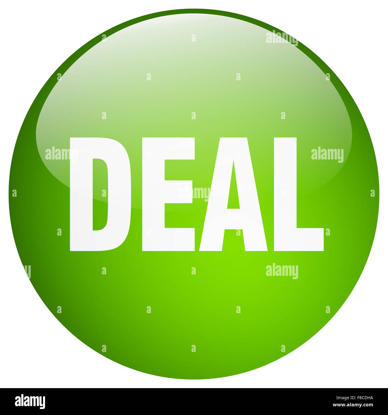 deal green round gel isolated push button Stock Photo - Alamy