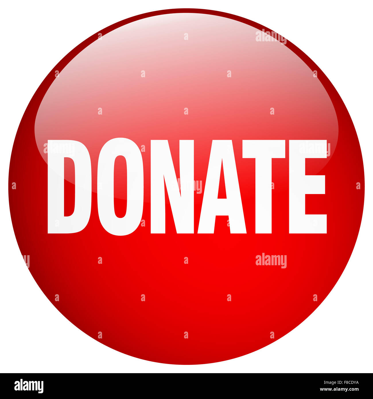 donate red round gel isolated push button Stock Photo - Alamy