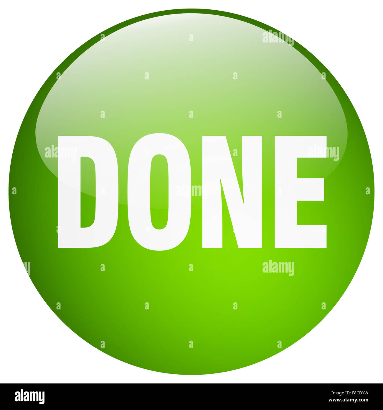 Round done button hi-res stock photography and images - Alamy
