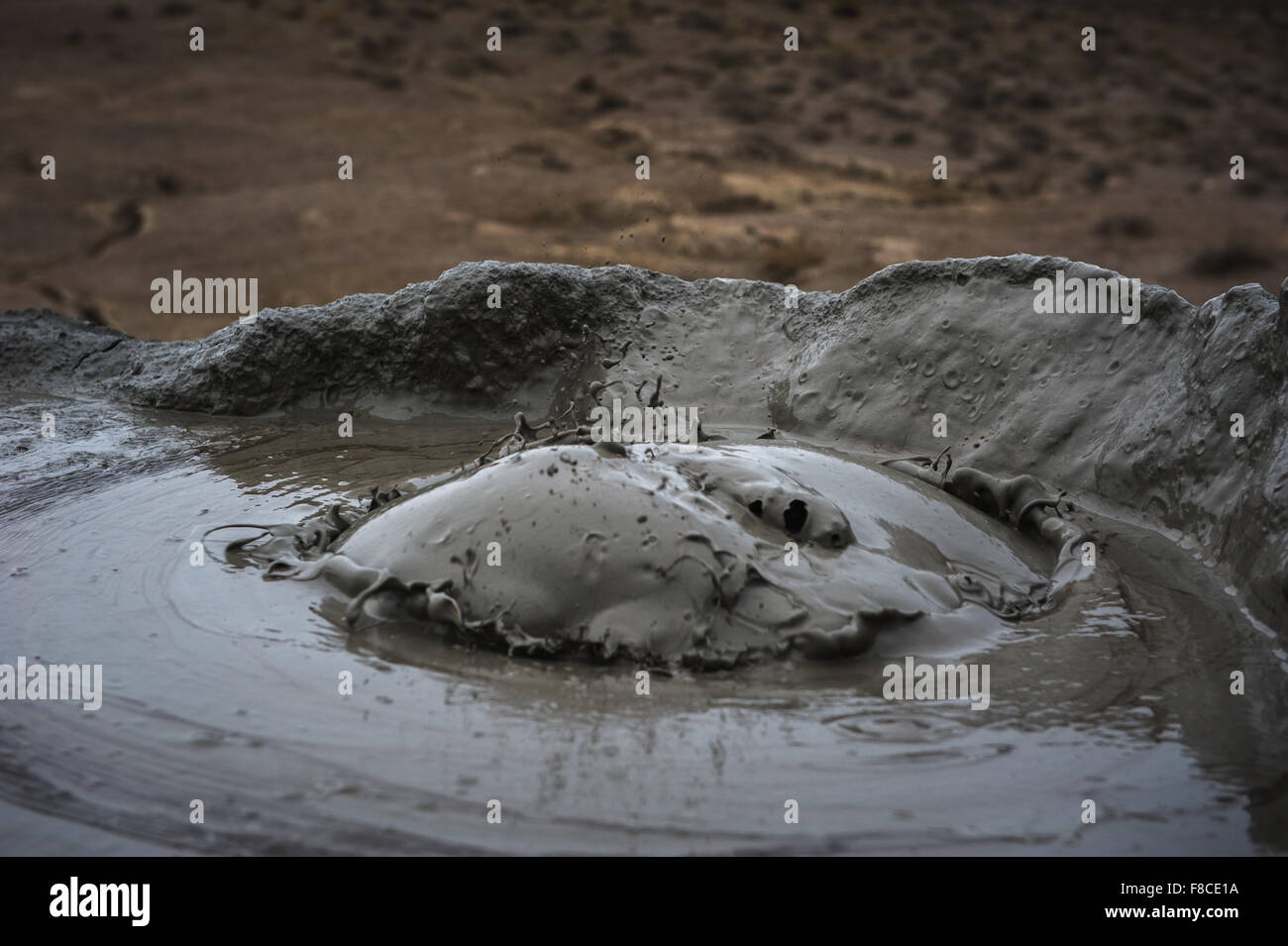 Mud Volcano at gobustan in Azerbaijan Stock Photo - Alamy