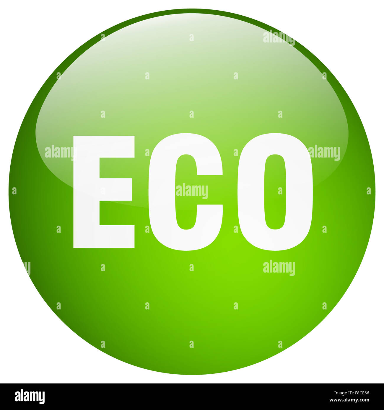 eco green round gel isolated push button Stock Photo - Alamy