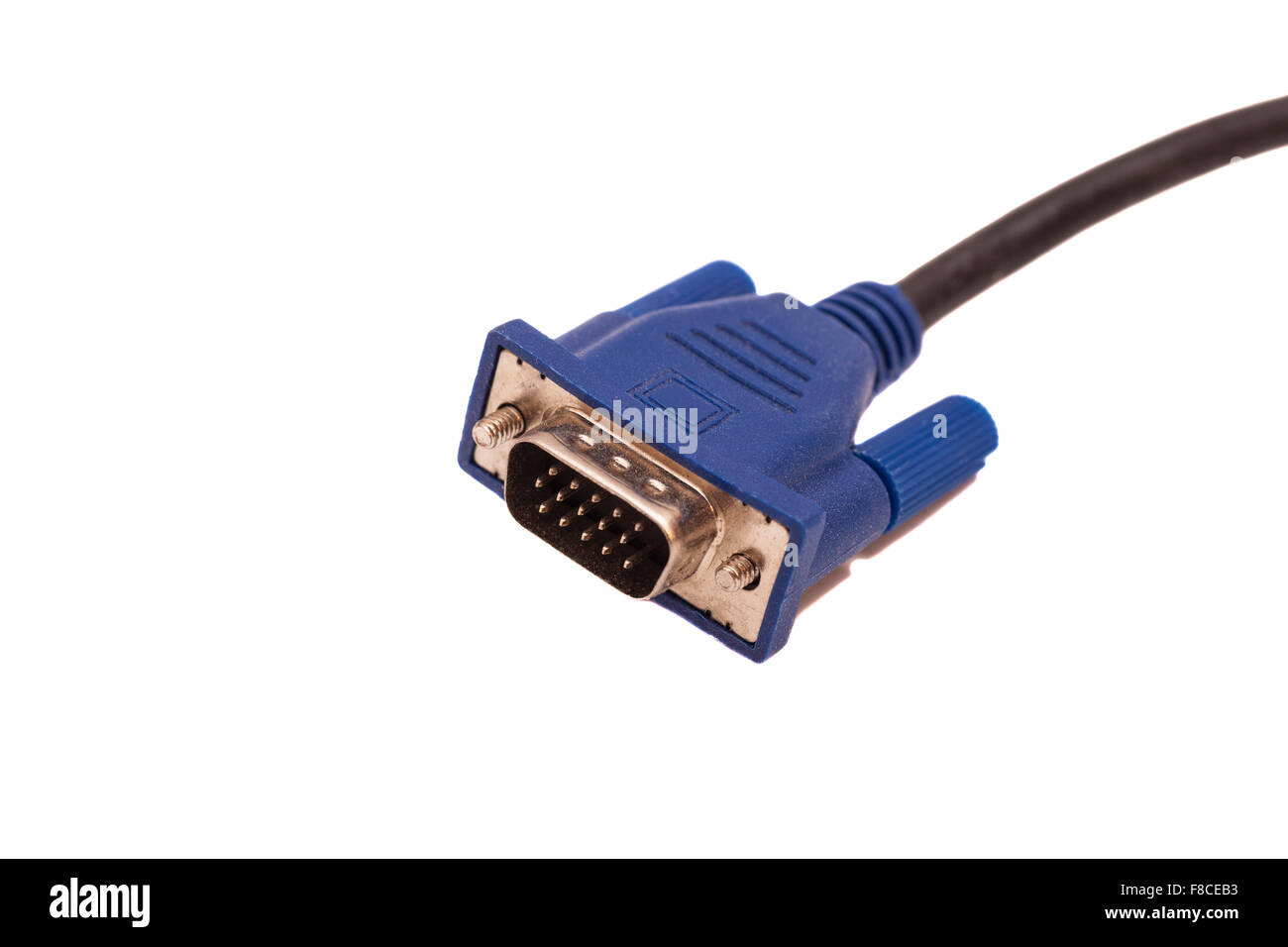 VGA tech pc input cable connector isolated on white background Stock ...