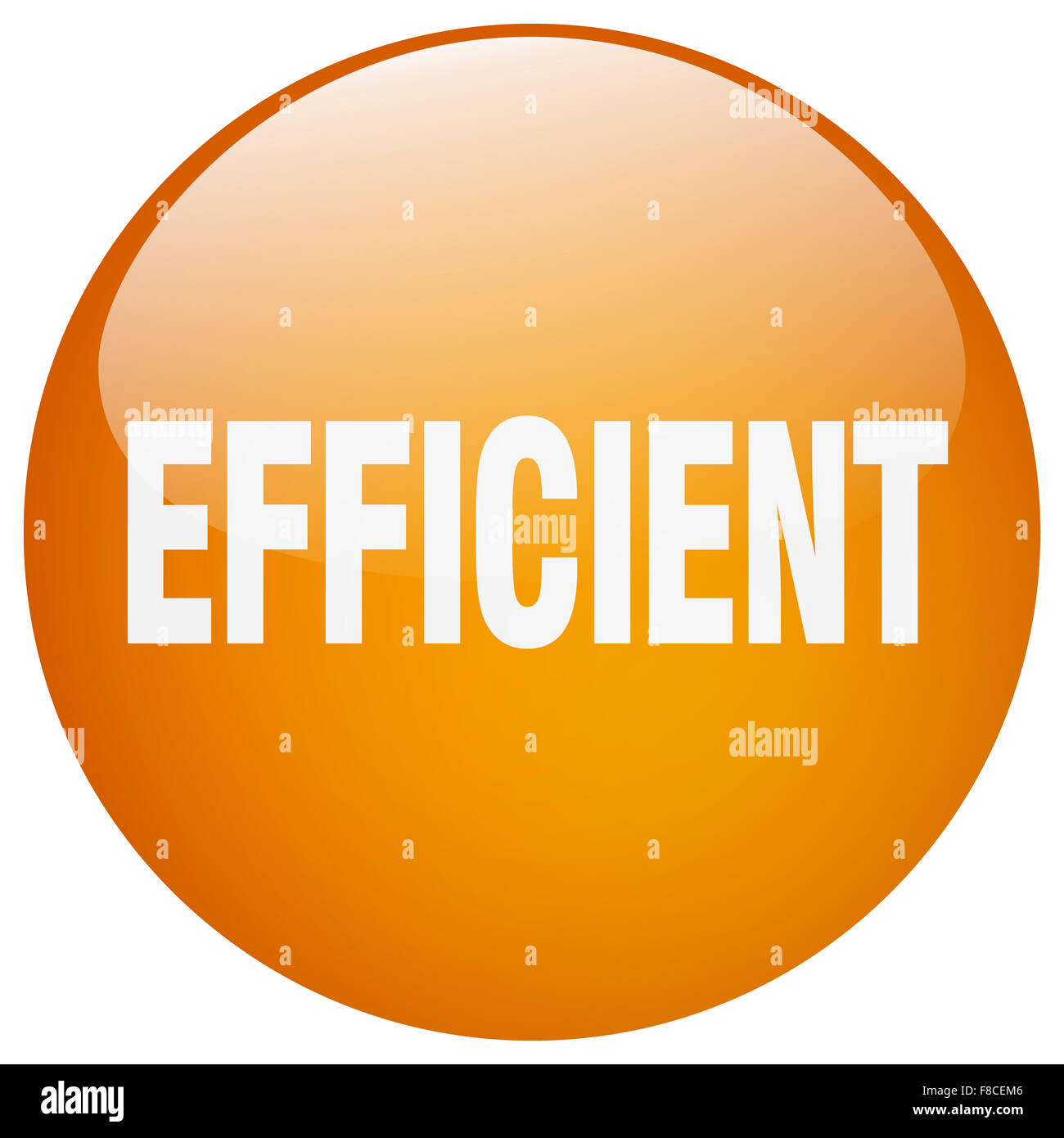 efficient orange round gel isolated push button Stock Photo - Alamy