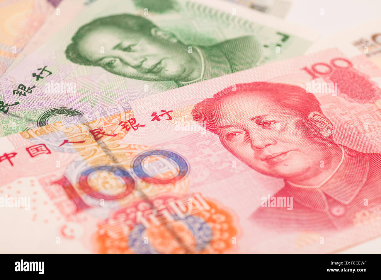 Chinese money yuan banknote close-up Stock Photo - Alamy