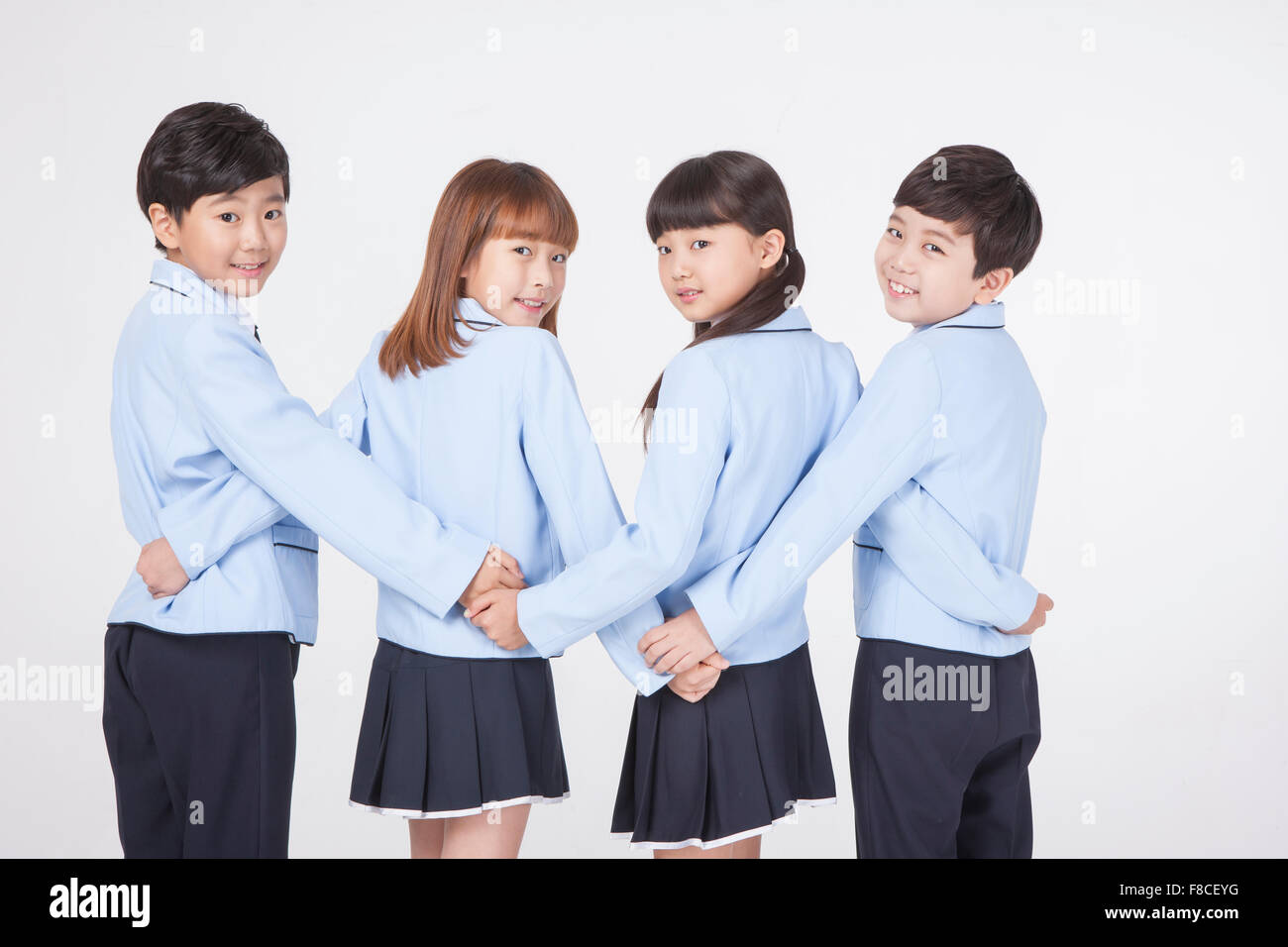 Boy girl school embracing hi-res stock photography and images - Alamy