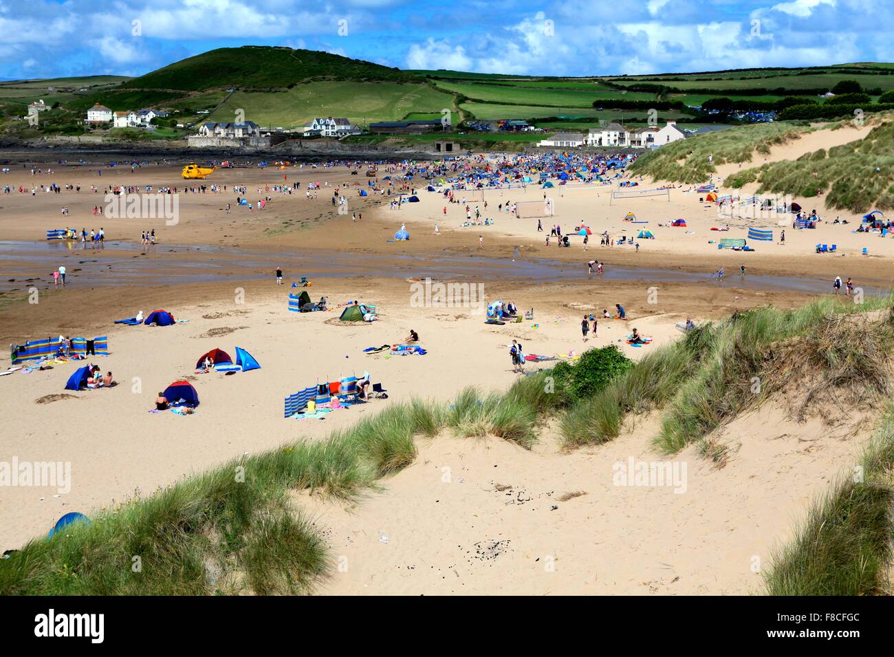 The beach at Croyde Bay in summer, North Devon, England, UK Stock Photo - Alamy
