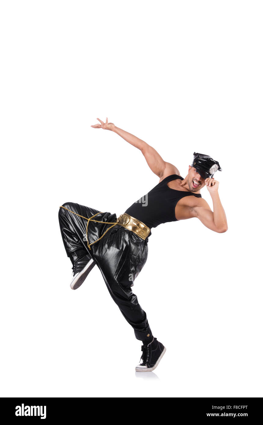 Man dancer isolated on the white background Stock Photo - Alamy