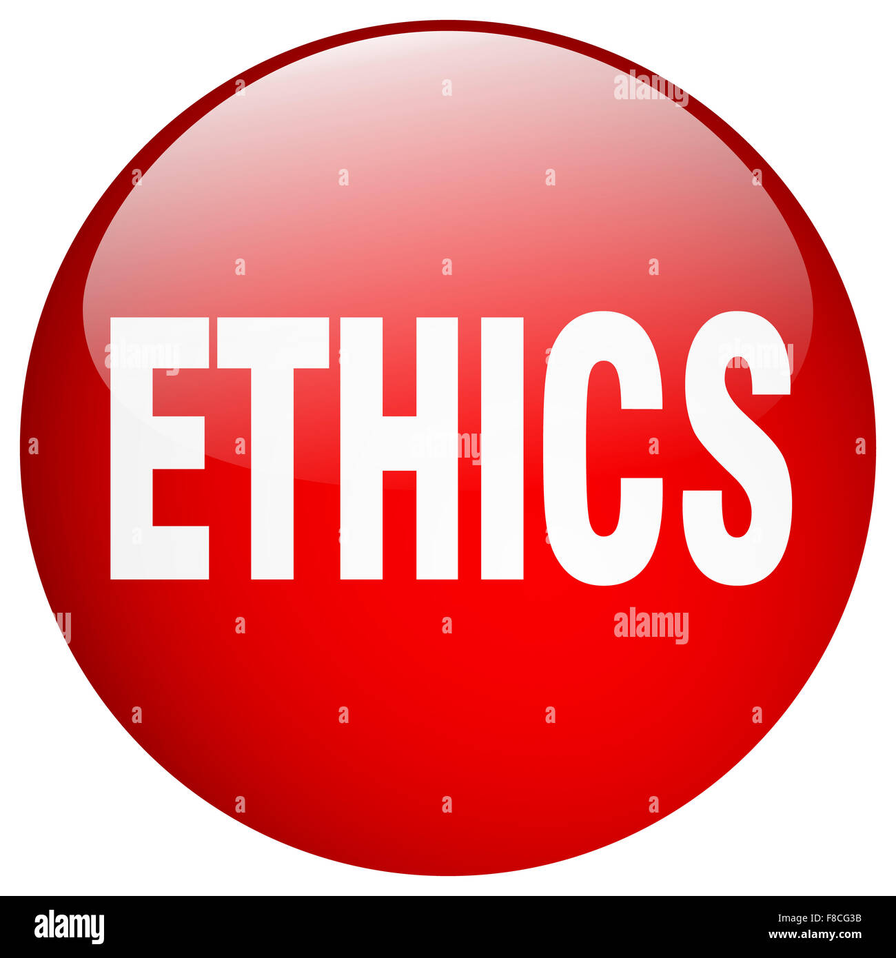 ethics red round gel isolated push button Stock Photo - Alamy