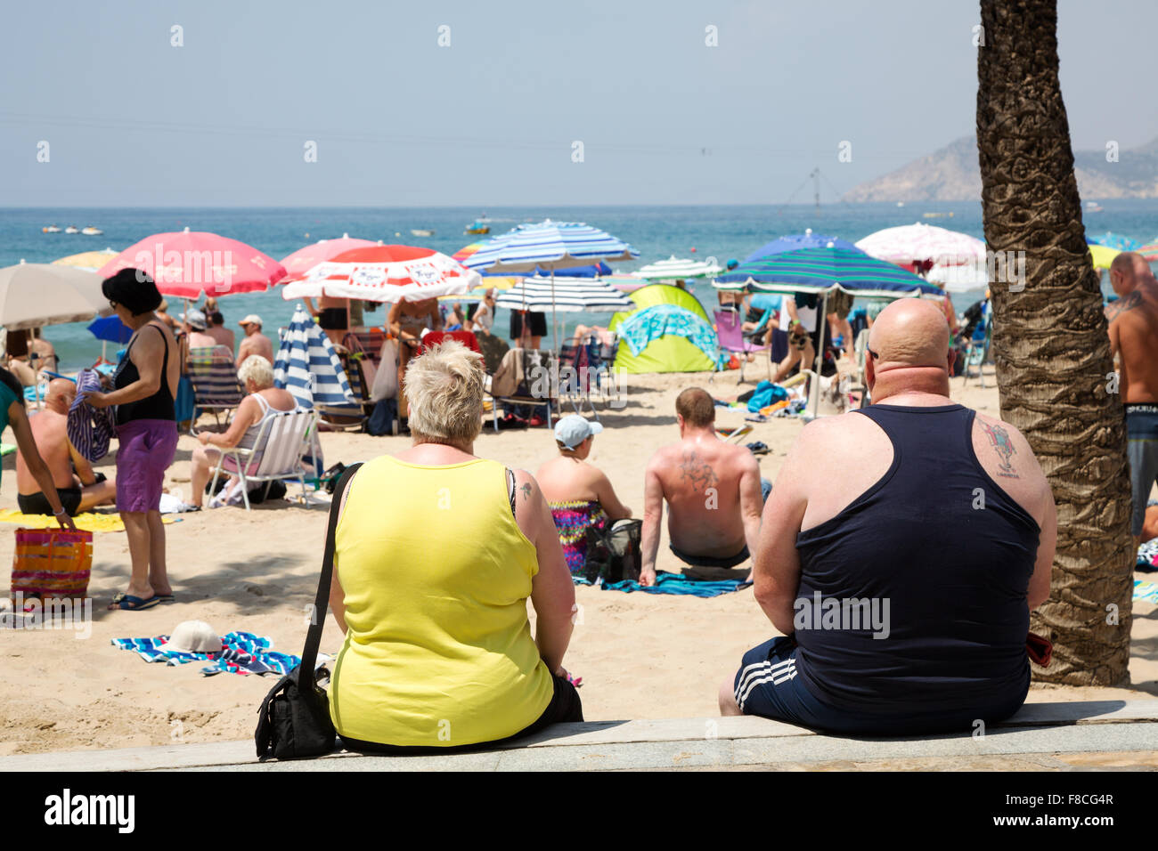 Benidorm Beach Sunbathing High Resolution Stock Photography and Images ...