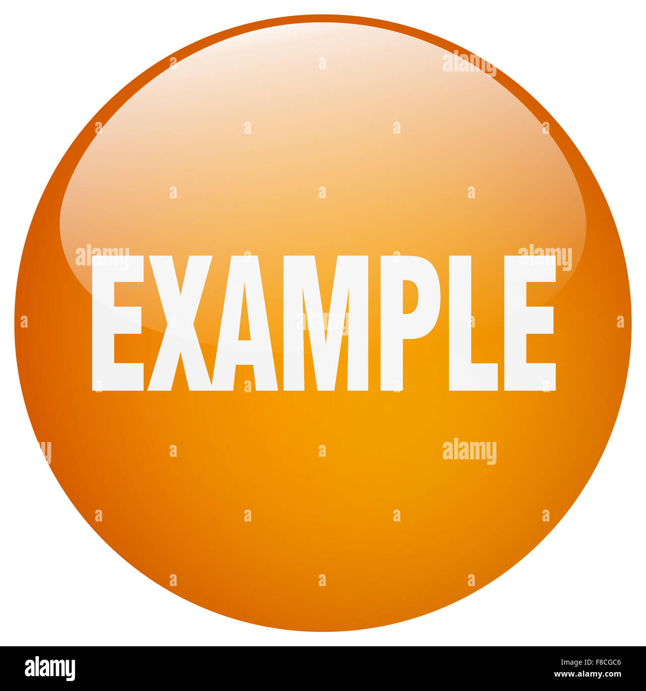 example orange round gel isolated push button Stock Photo - Alamy