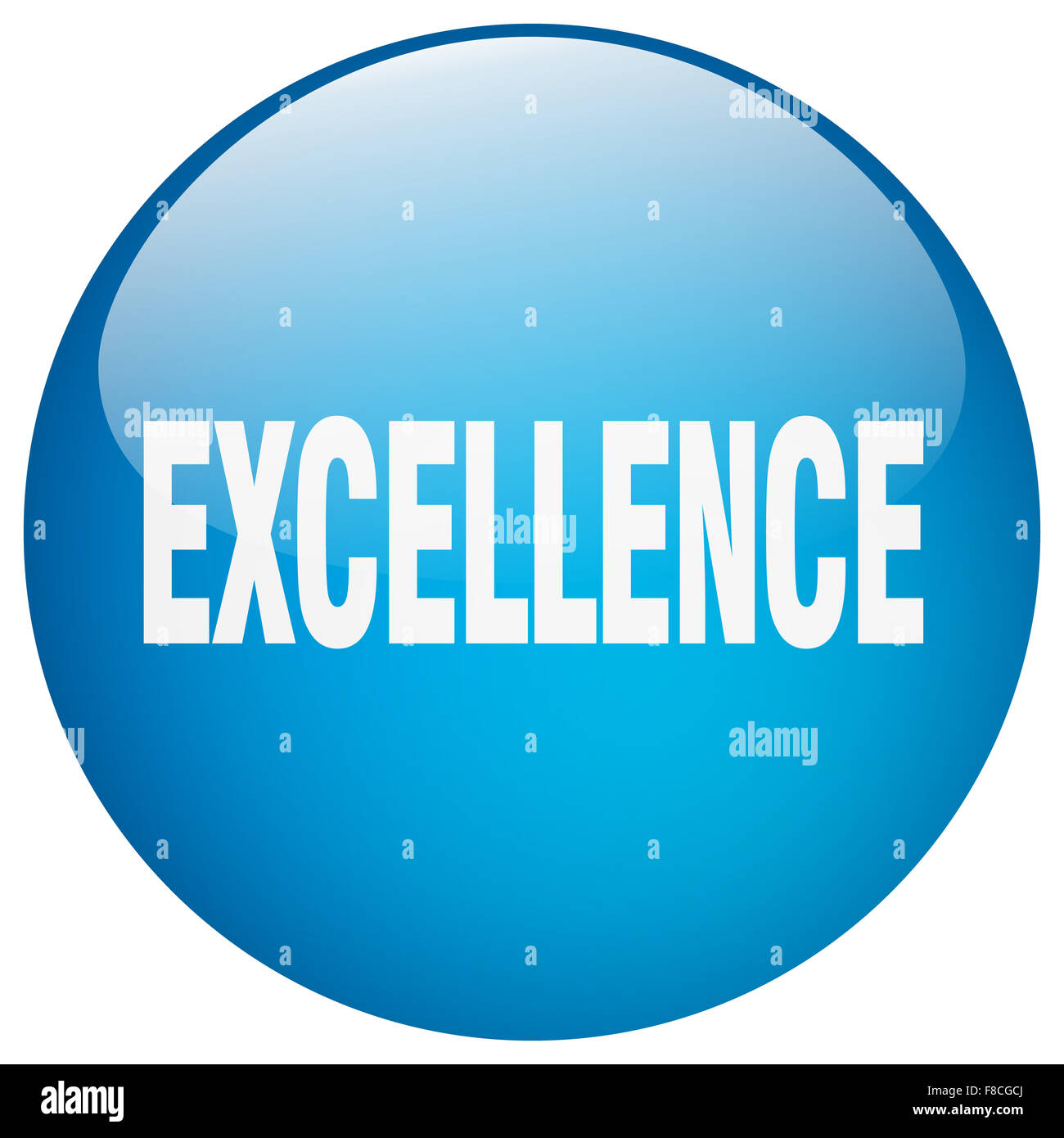 excellence blue round gel isolated push button Stock Photo - Alamy