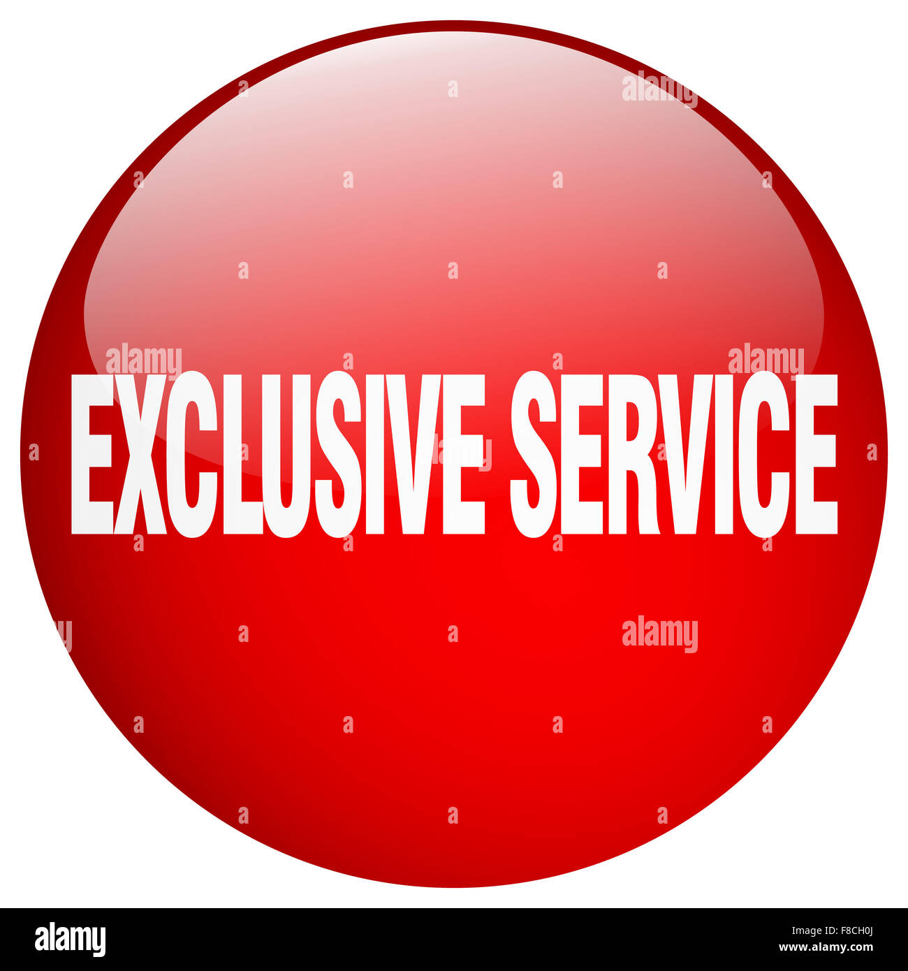 exclusive service red round gel isolated push button Stock Photo - Alamy