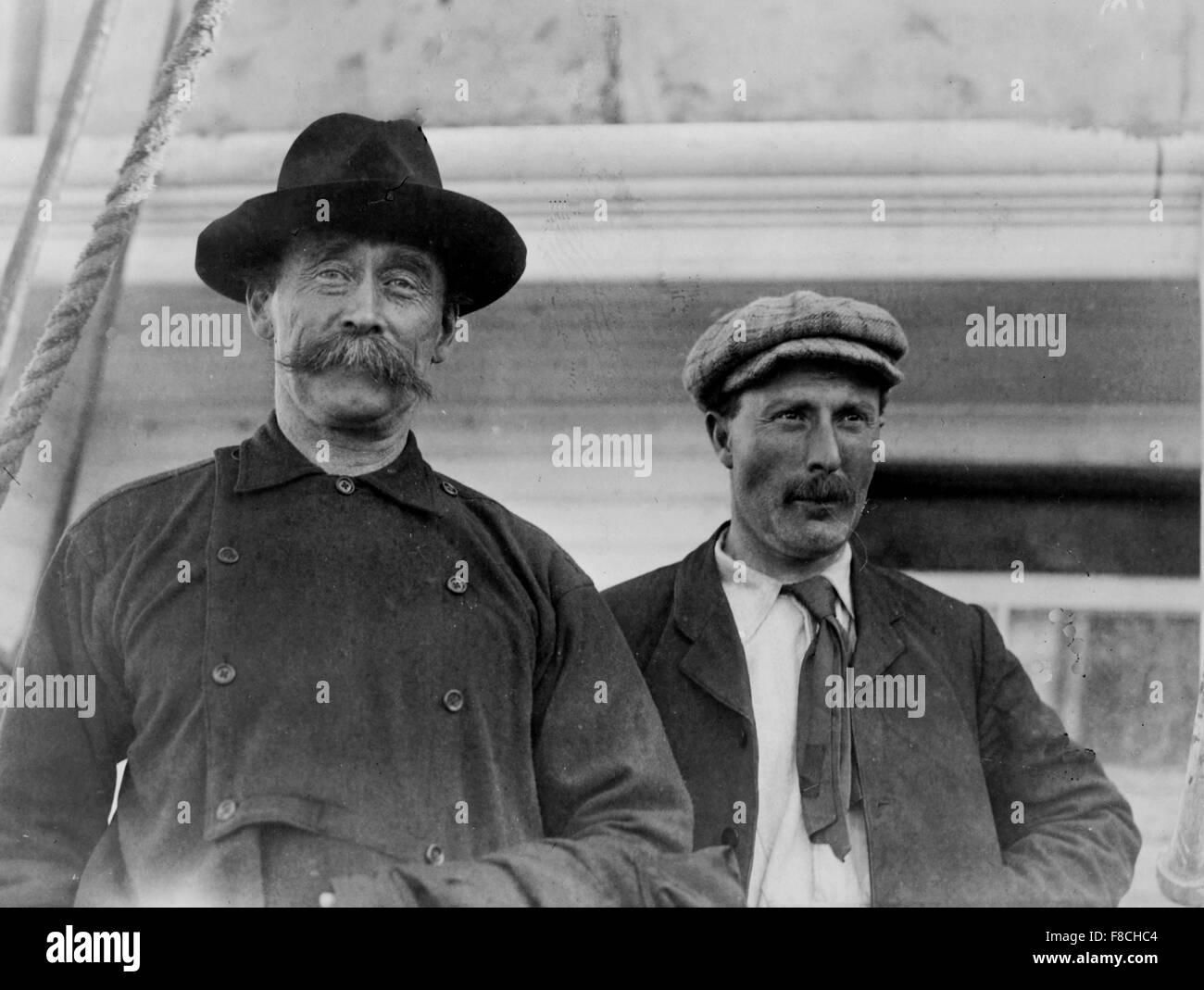 ROBERT PEARY American arctic explorer at left with Captain Robert ...