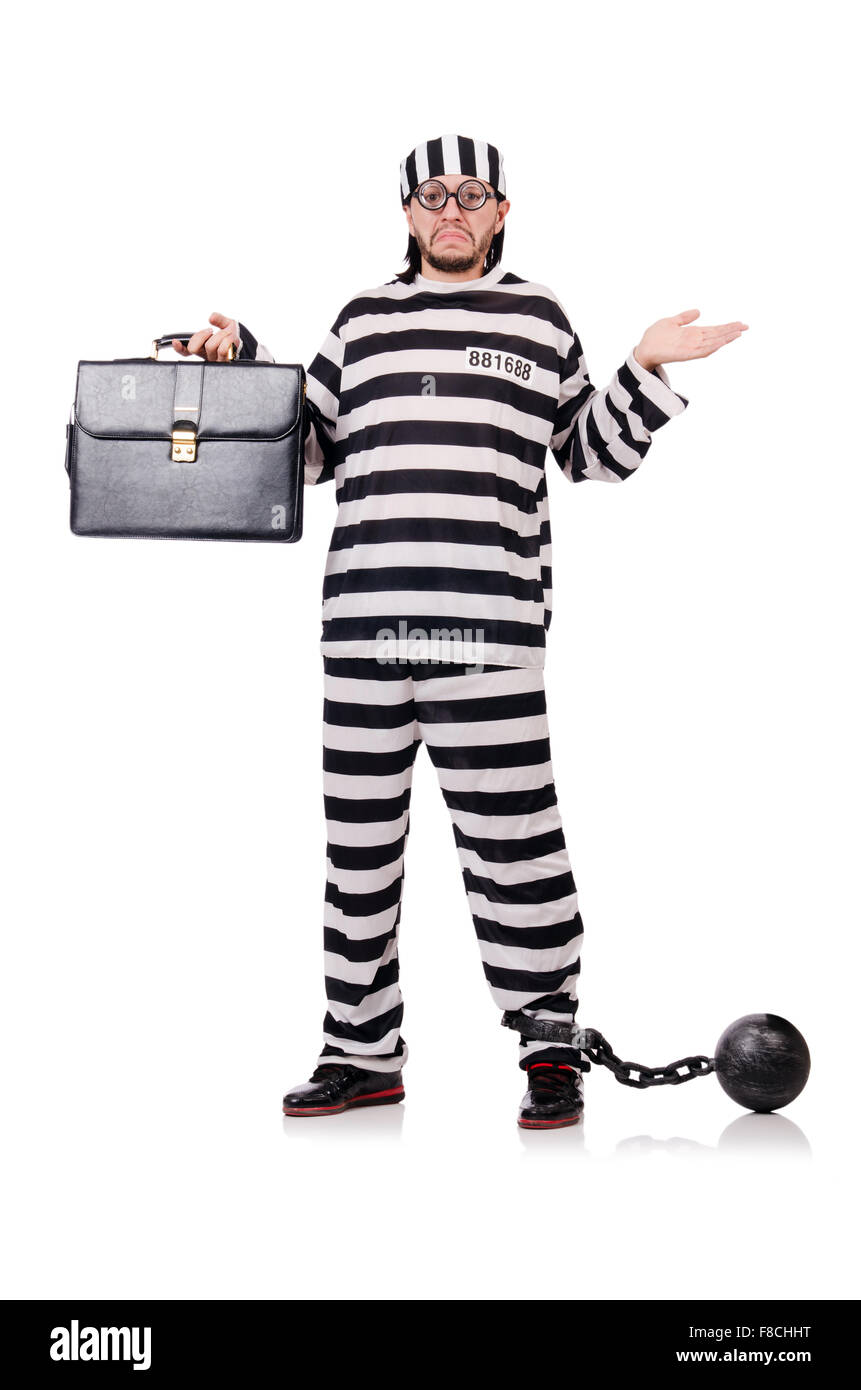 Prison inmate isolated on the white background Stock Photo - Alamy