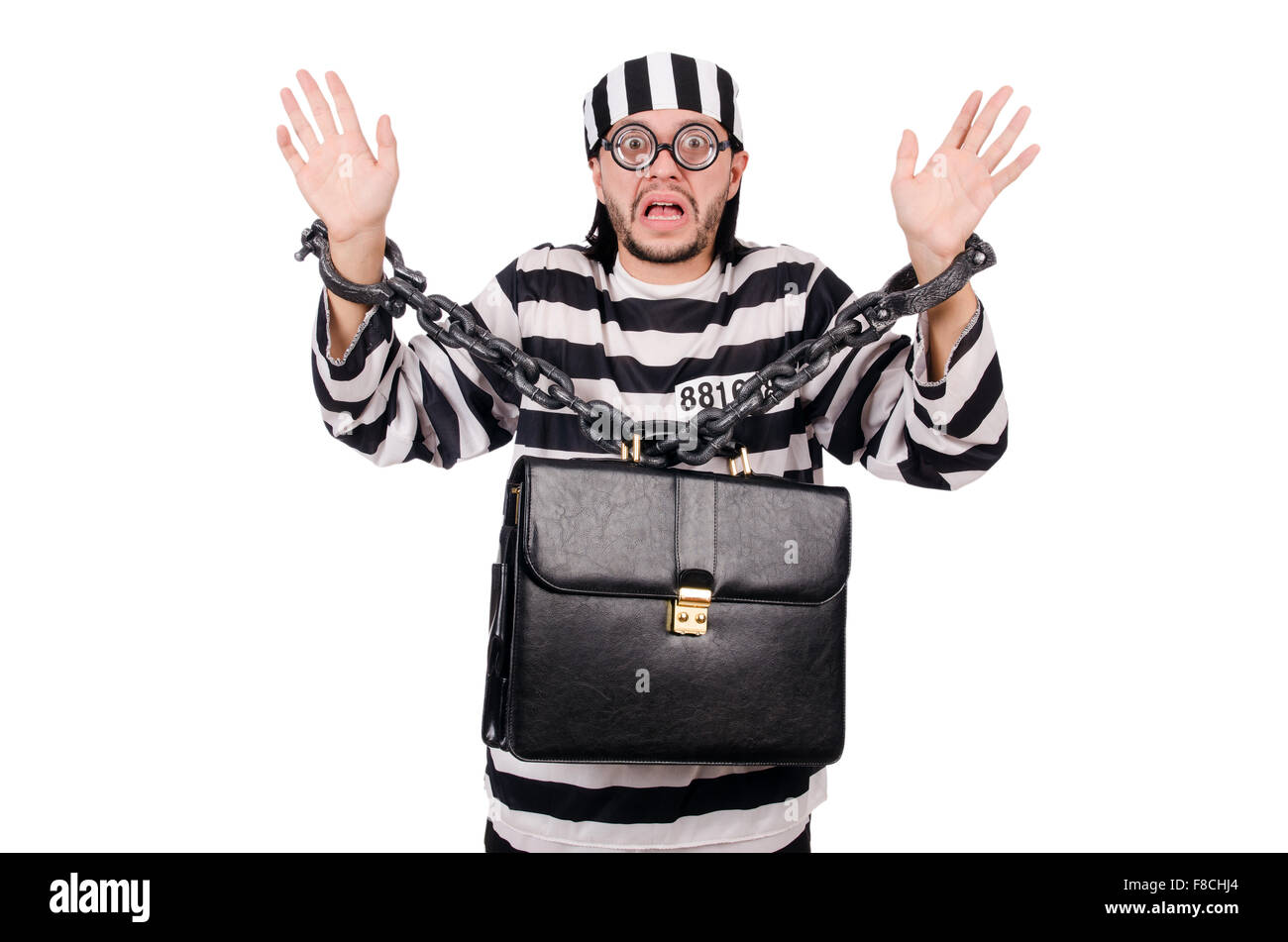 Prison inmate isolated on the white background Stock Photo - Alamy