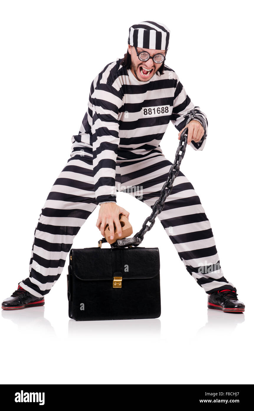 Prison inmate isolated on the white background Stock Photo - Alamy