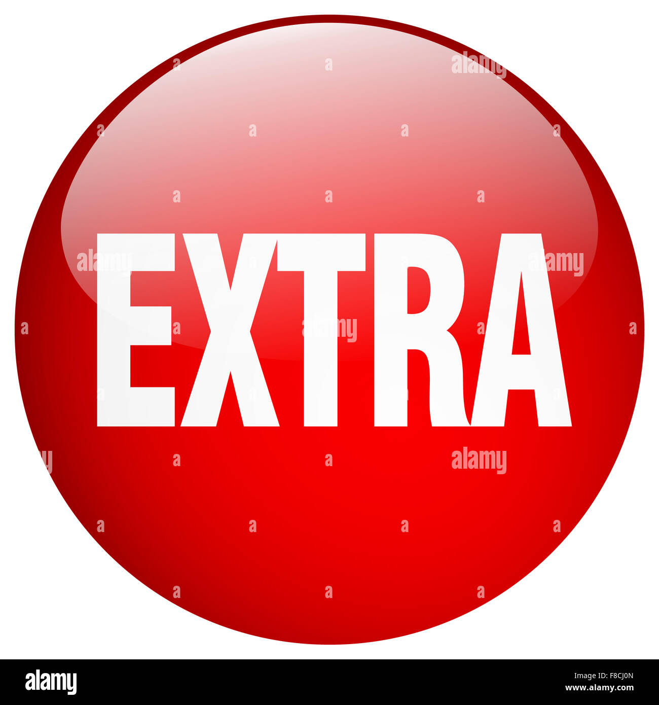 extra red round gel isolated push button Stock Photo - Alamy