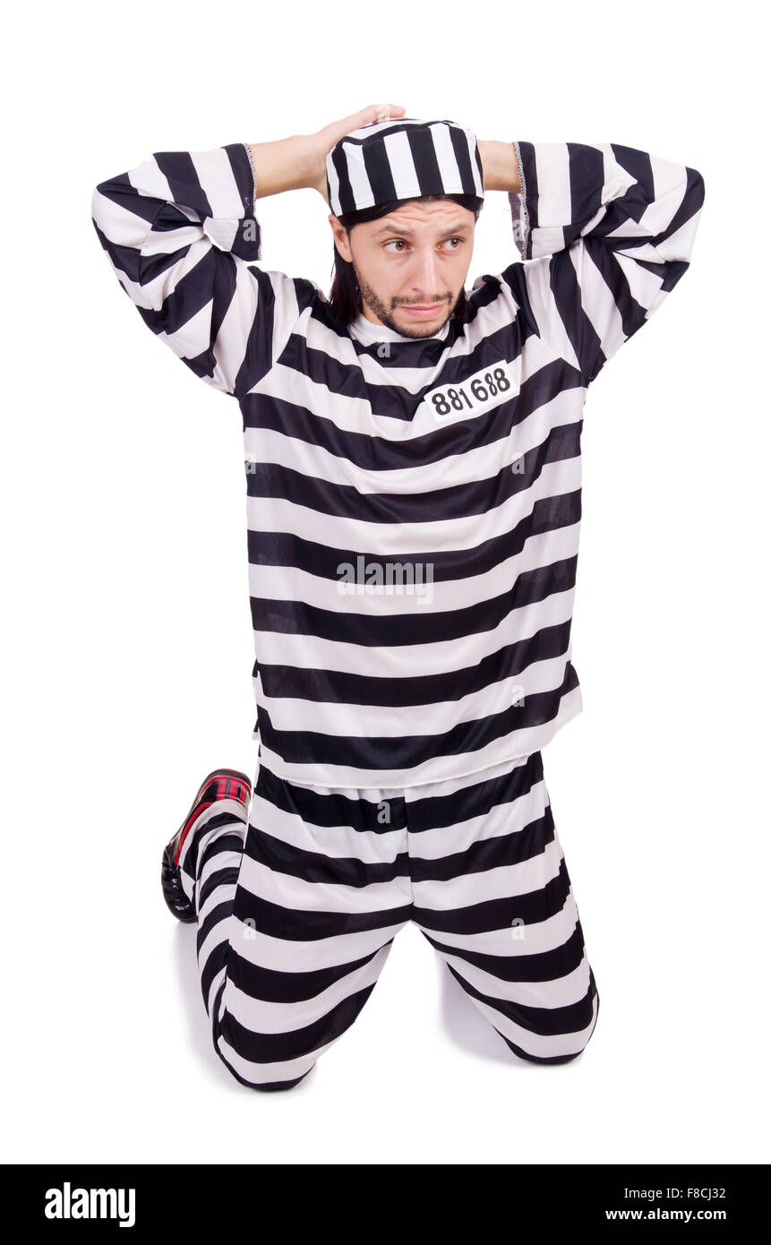 Prison inmate isolated on the white background Stock Photo - Alamy