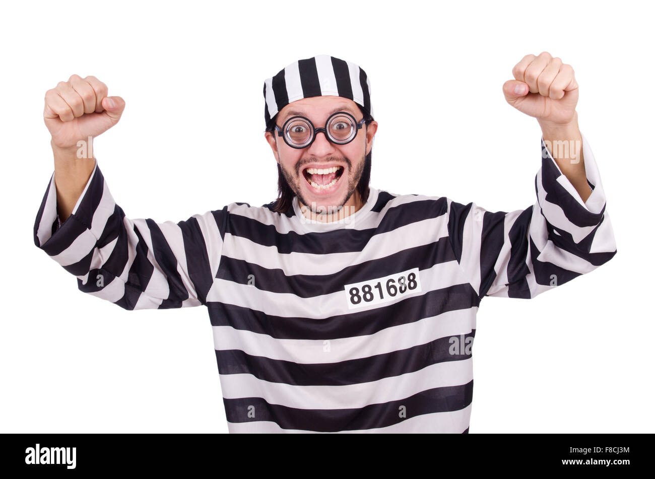 Prison inmate isolated on the white background Stock Photo - Alamy
