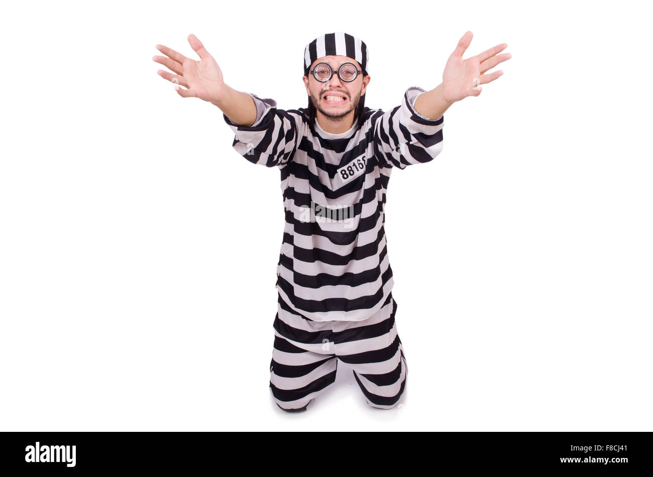 Prison inmate isolated on the white background Stock Photo - Alamy