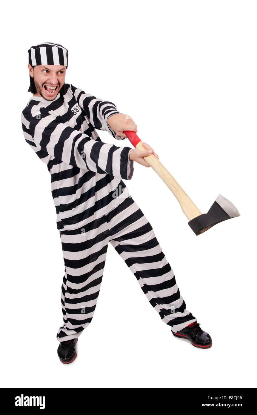 Prison inmate isolated on the white background Stock Photo - Alamy