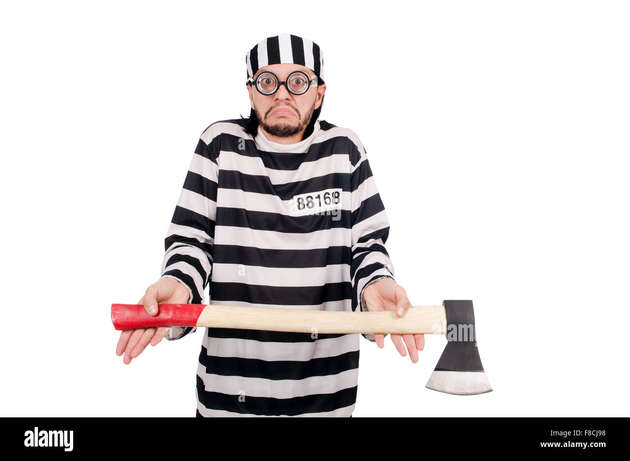 Prison inmate isolated on the white background Stock Photo - Alamy
