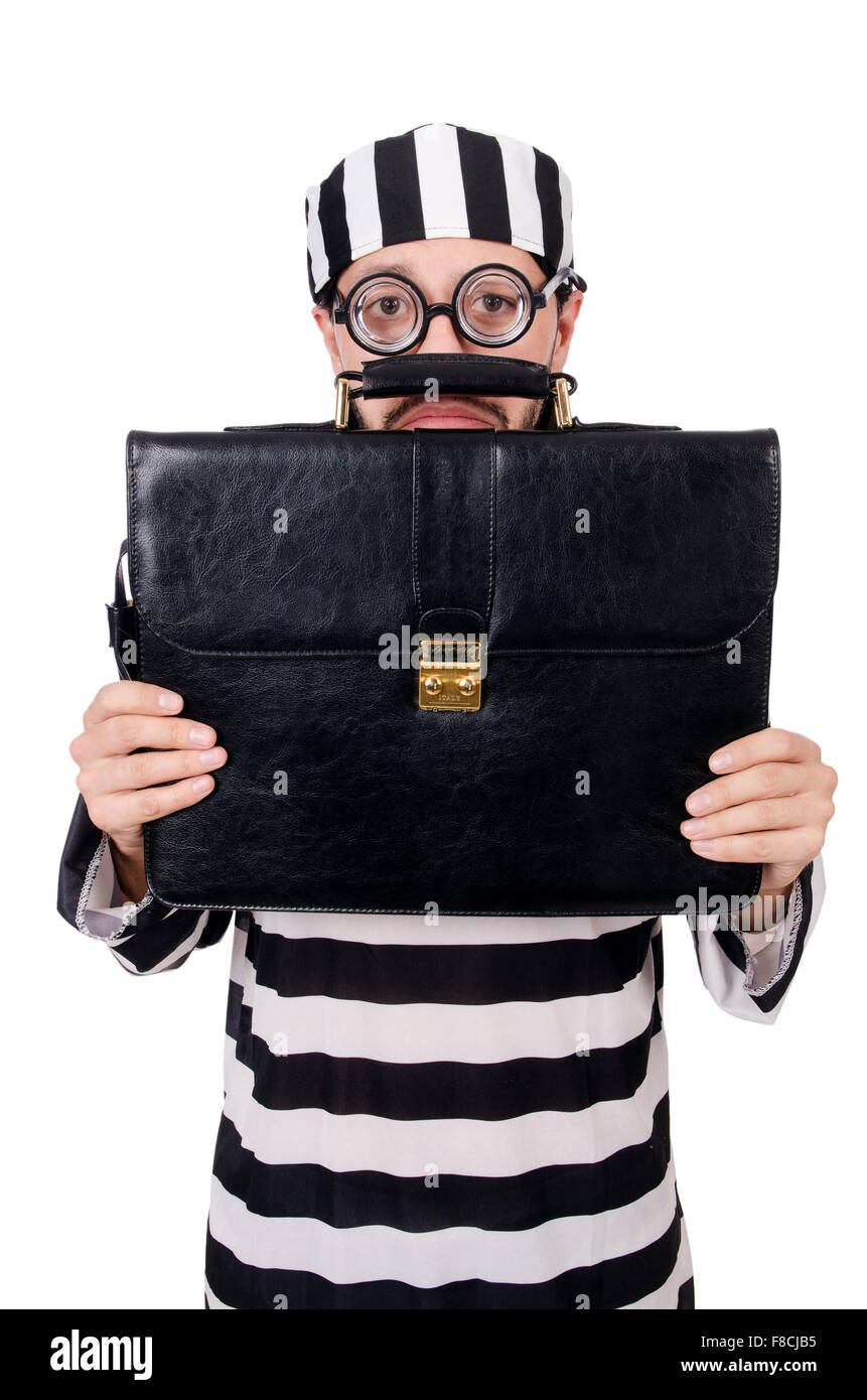 Prison inmate isolated on the white background Stock Photo - Alamy