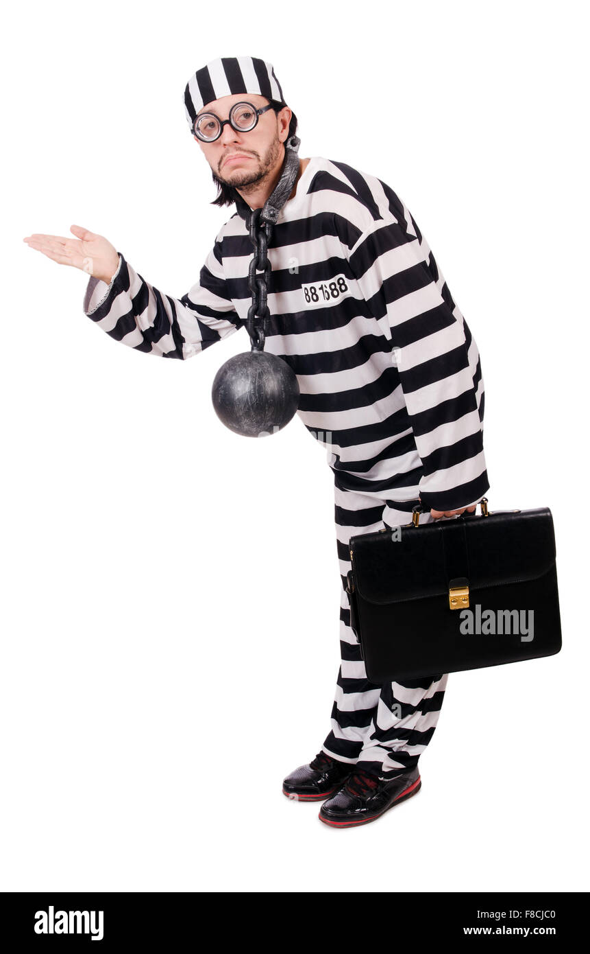 Prison inmate isolated on the white background Stock Photo - Alamy